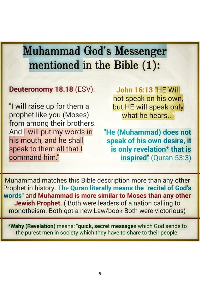 Colored ebook prophet muhammad in the bible 15 pages | PDF | Islam ...