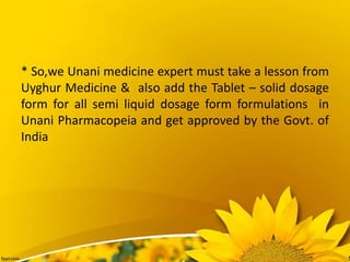 Modernization of unani pharmacy revitalization and reforms (1) | PPTX