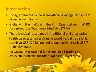 Modernization of unani pharmacy revitalization and reforms (1) | PPTX