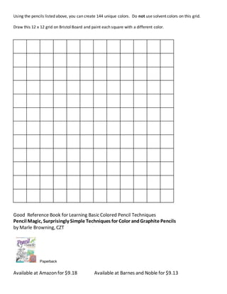 Colored Pencil Chart Exercise | DOCX