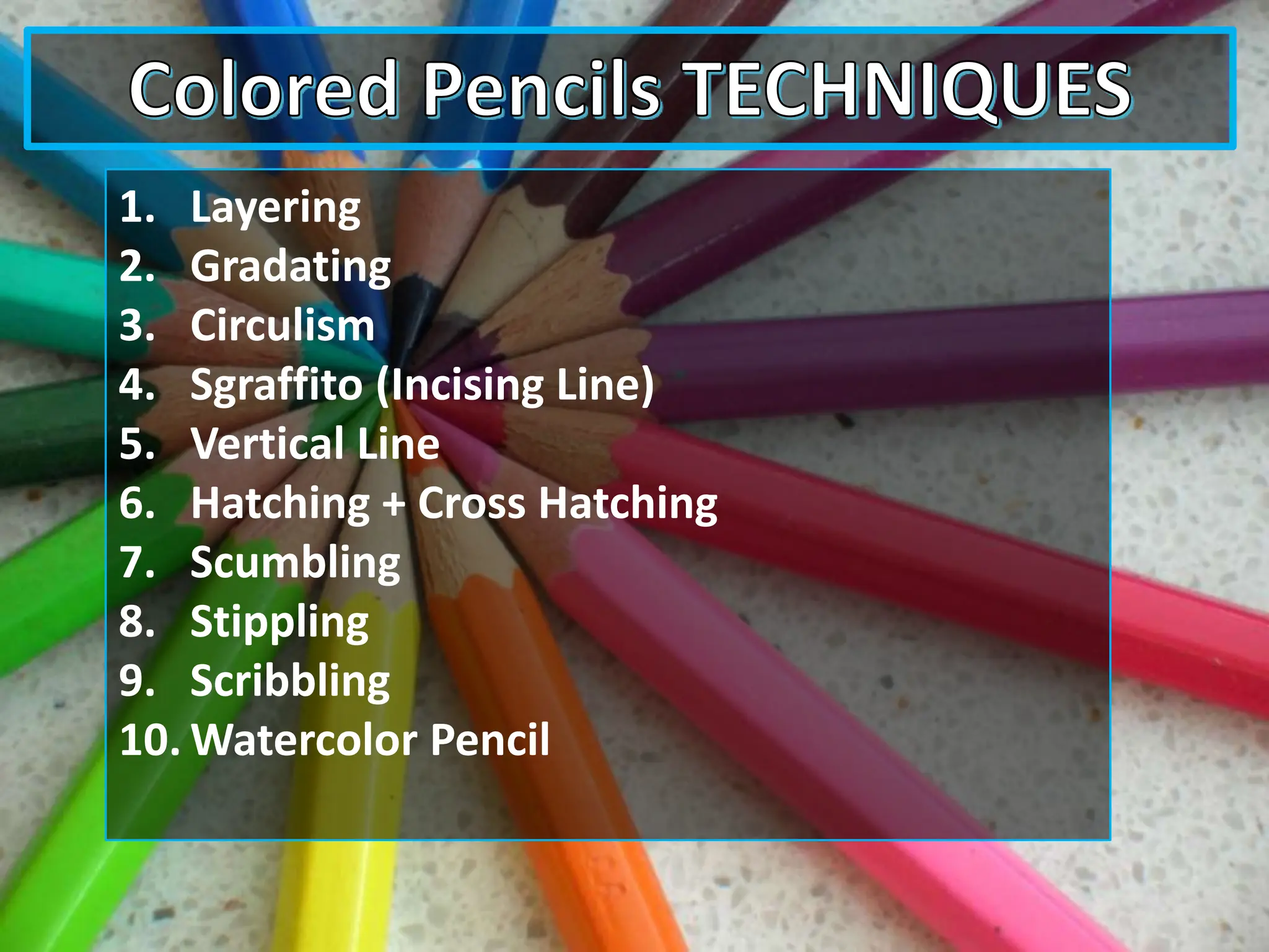 colored pencil techniques - 5th grade.pptx