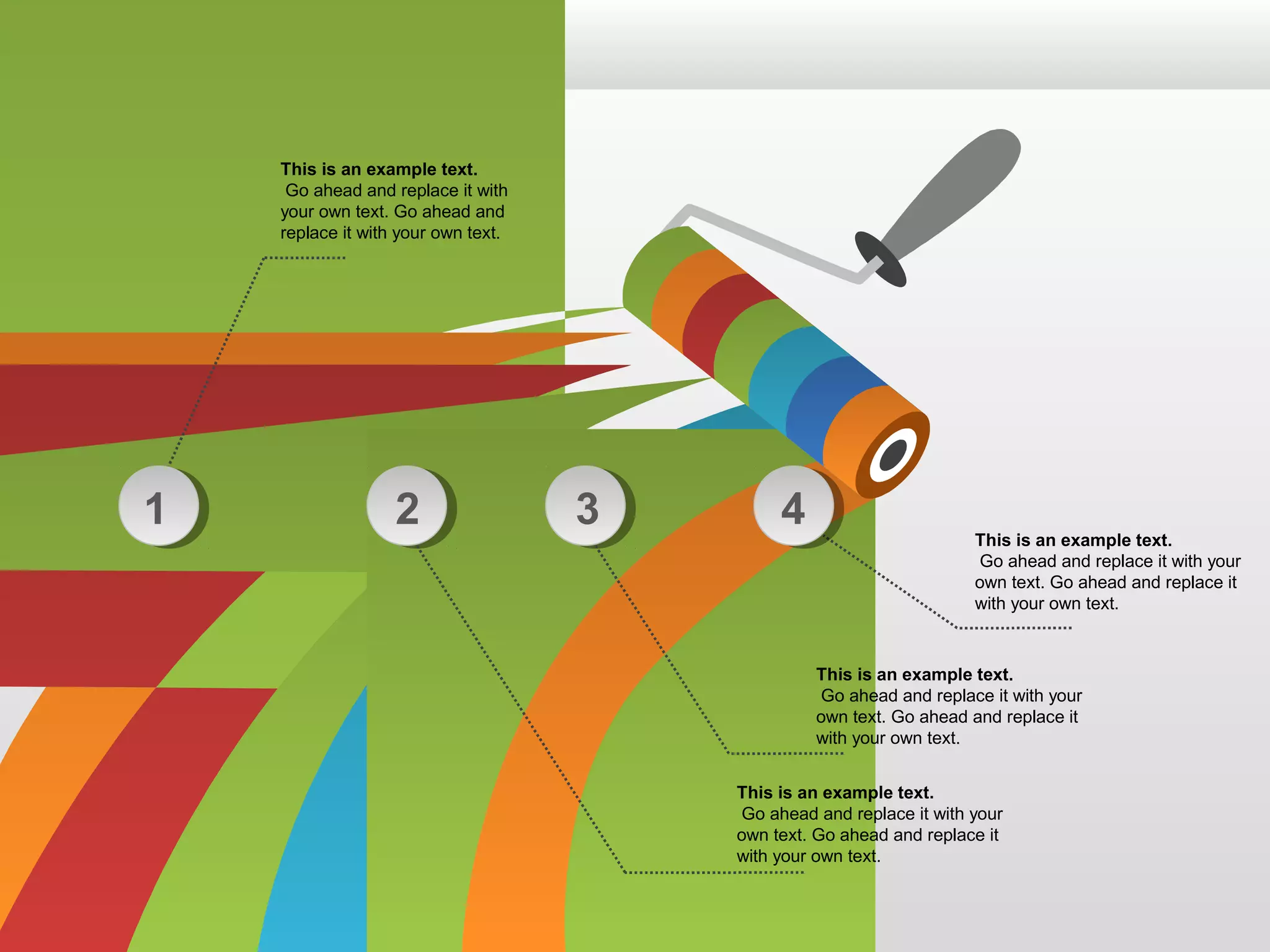 Color Process Diagram for PowerPoint by PoweredTemplate.com