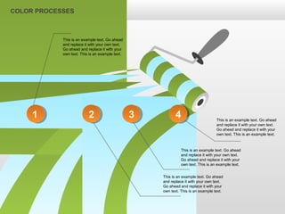 Color Process Diagram for PowerPoint by PoweredTemplate.com