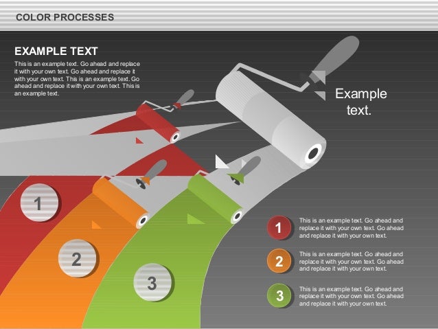 Color Process Diagram for PowerPoint by PoweredTemplate.com