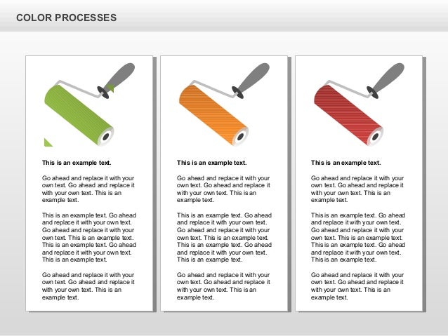 Color Process Diagram for PowerPoint by PoweredTemplate.com