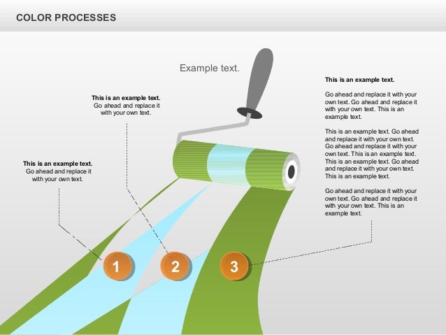 Color Process Diagram for PowerPoint by PoweredTemplate.com