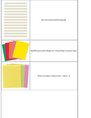Colored Writing Paper | PDF
