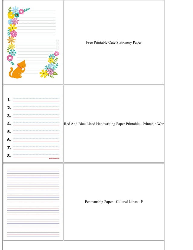 Colored Writing Paper | PDF | Desktop Publishing | Computer Software ...