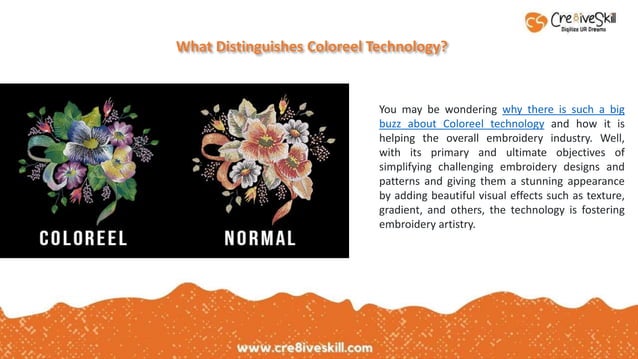 Coloreel Thread Coloring Technology The Future Of Machine Embroidery | PPT