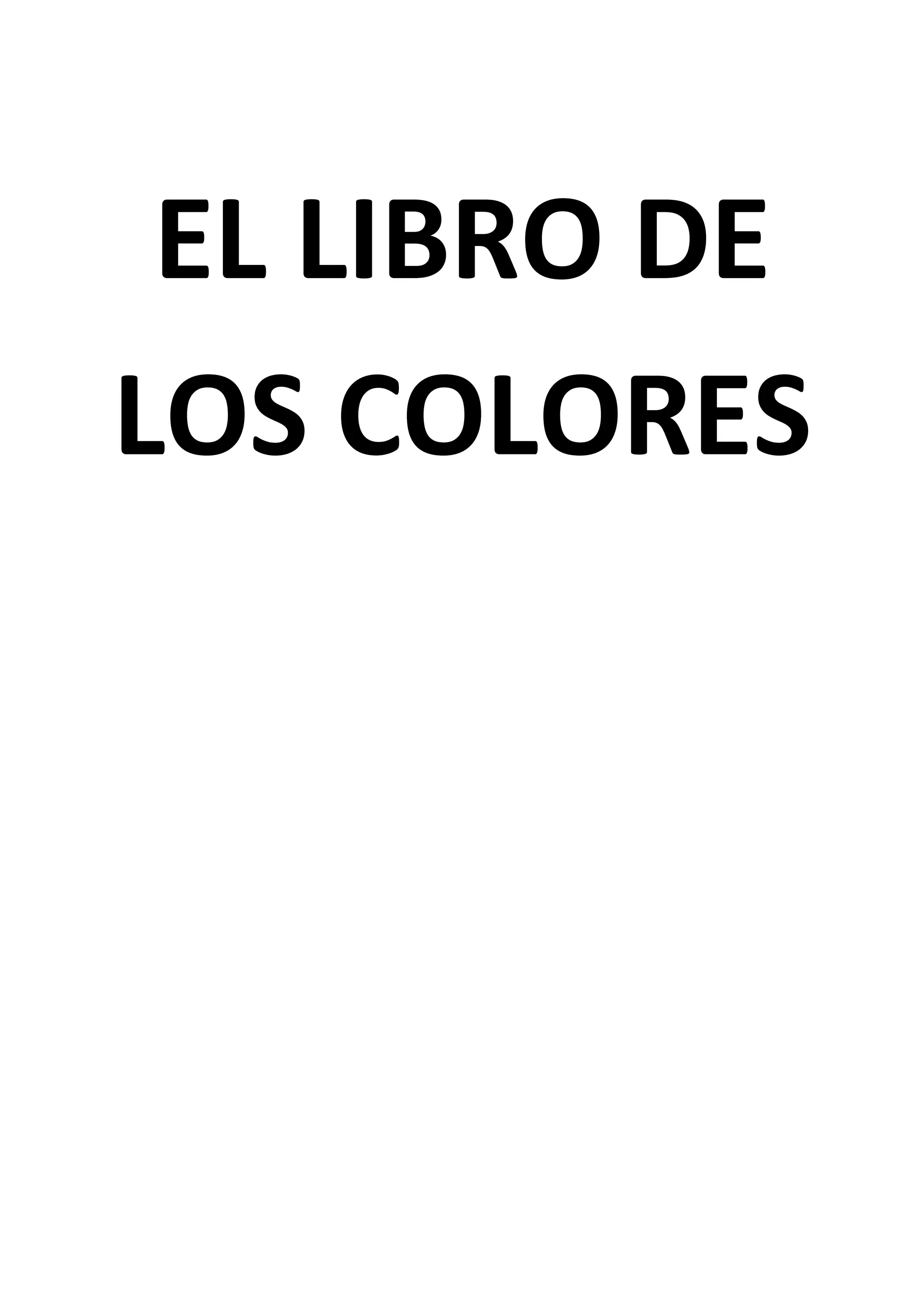 El libro de los colores | PDF