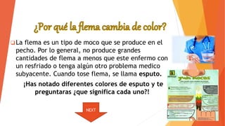 COLORES DE Esputo-muestras biológicas .pptx