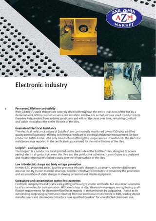 Colorex SD - EC Kondaktif PVC Zemin Kaplama - Anıl Zemin Market | PDF