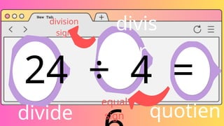 Colorful Bold Division Math Facts Quiz Presentation.pptx