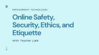 Colorful Clean and Simple Classroom Rules and Online Etiquette ...