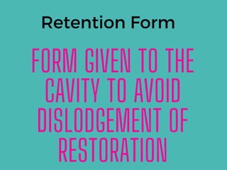 Conservative Dentistry: Class I Cavity preparation | PPTX