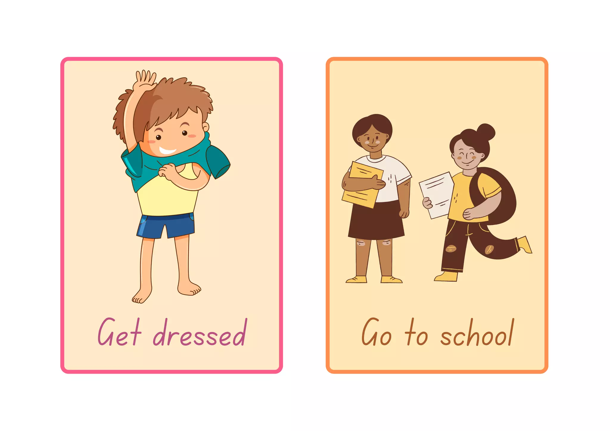 Colorful Daily Routines Flashcards Recurso De EFL.pdf