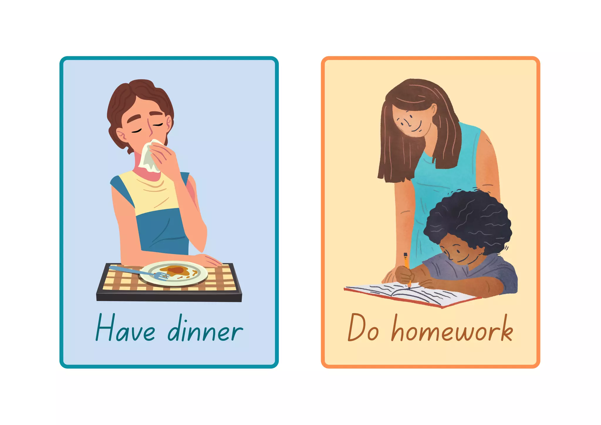 Colorful Daily Routines Flashcards Recurso De EFL.pdf