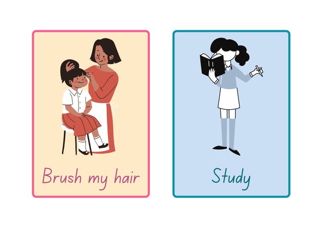 Colorful Daily Routines Flashcards Recurso De EFL.pdf