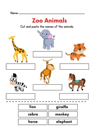Colorful Fun Zoo Animals English Worksheet.pdf