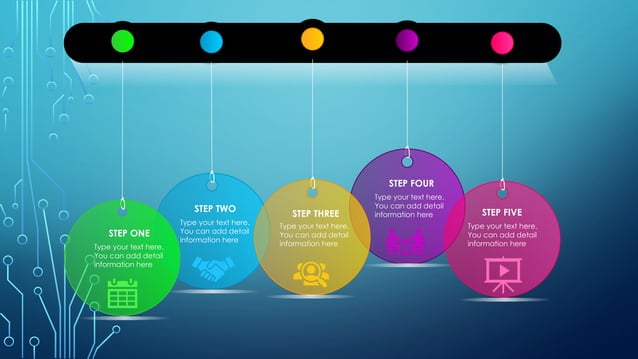 Colorful Hanging Options For Advance Pptx