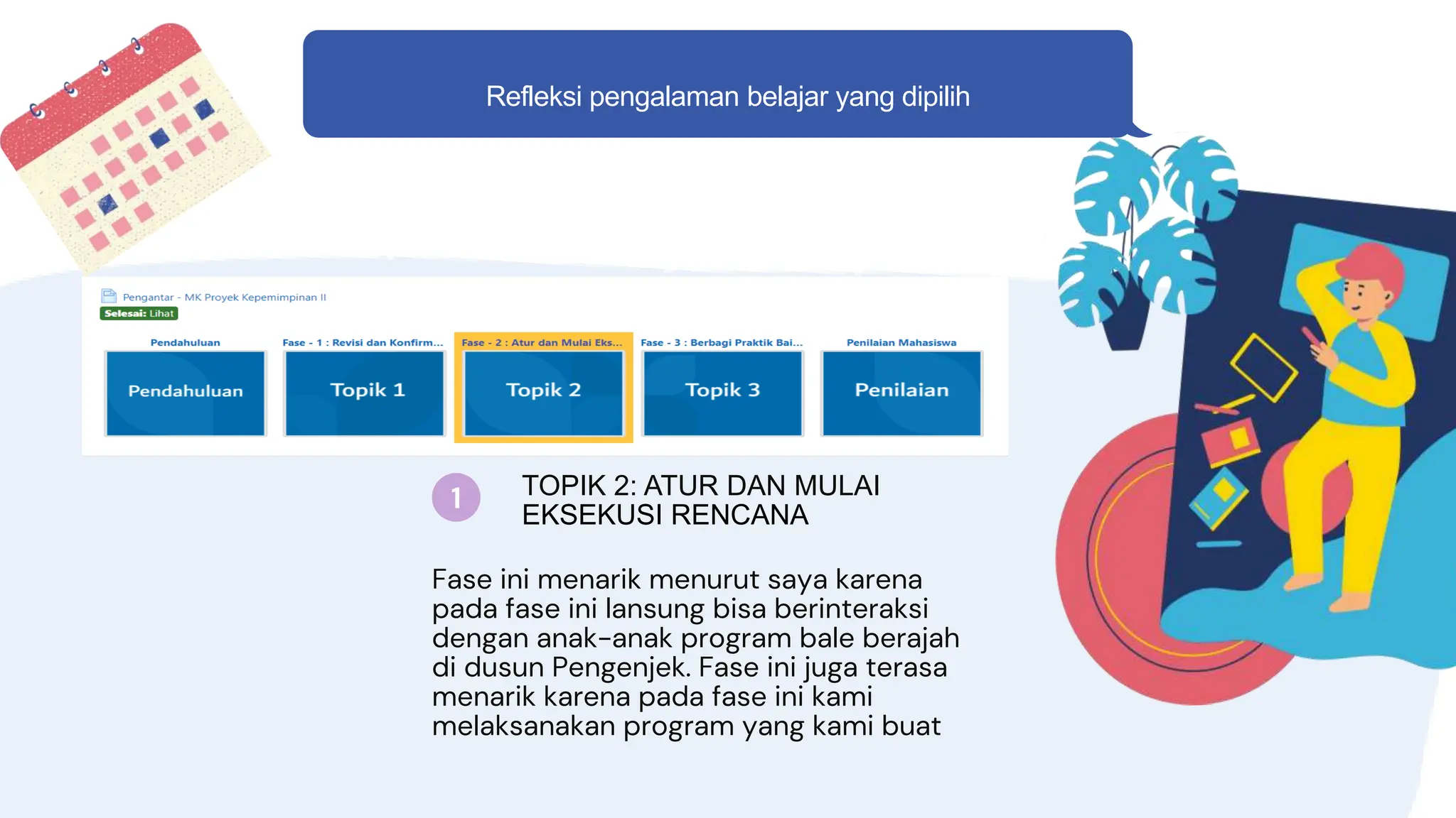 template ppt contoh seminar refleksi projek kepemimpinan | PPTX