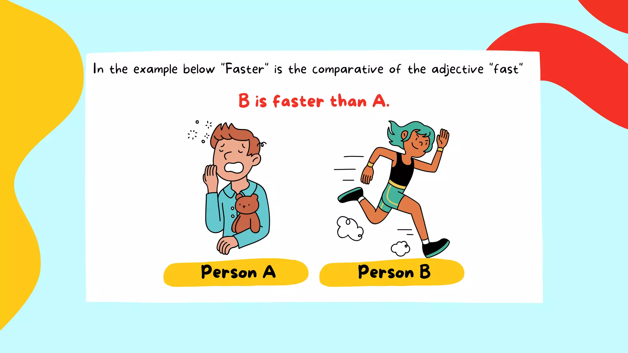 Colorful Illustrative Comparative Adjectives Presentation Recurso De ...