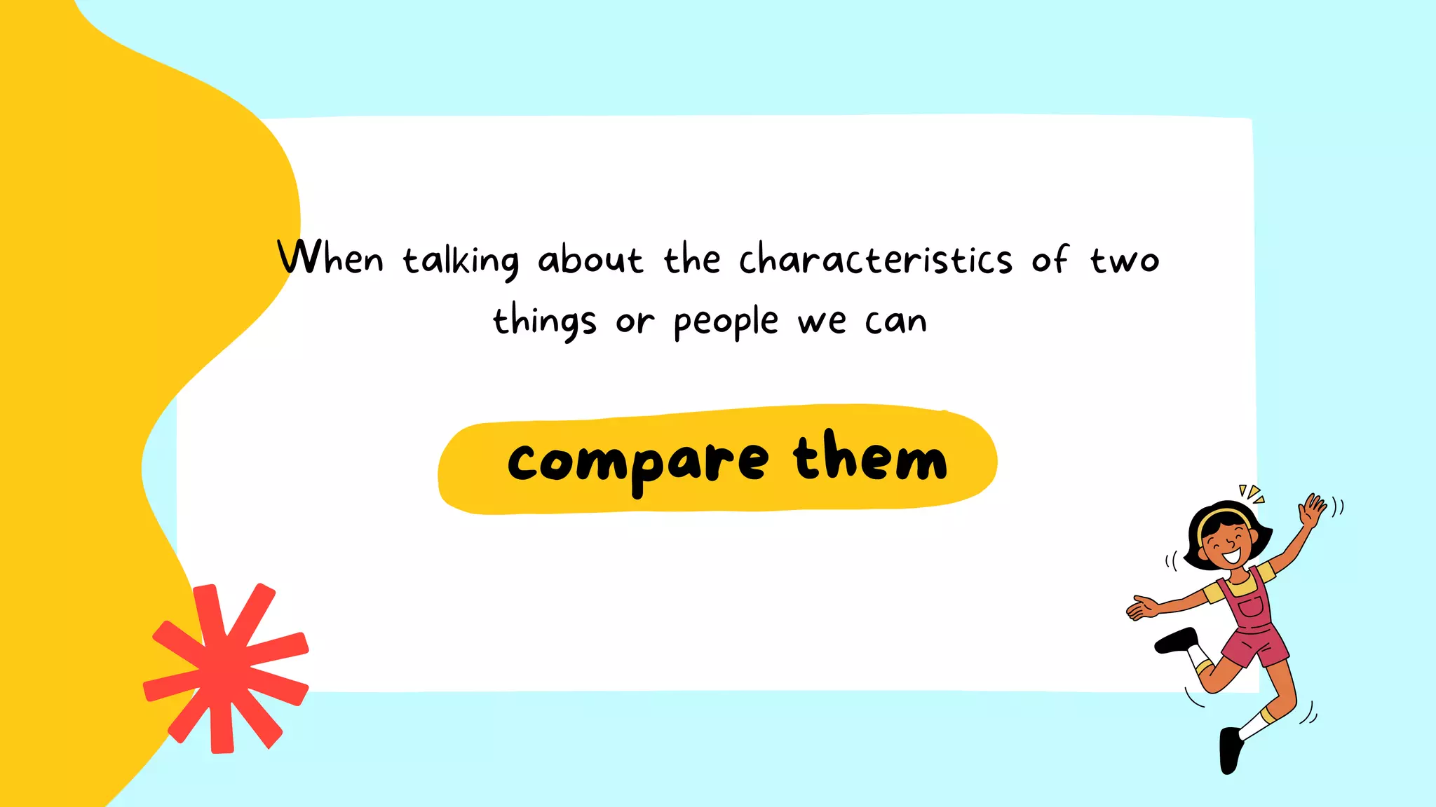 Colorful Illustrative Comparative Adjectives Presentation Recurso De ...