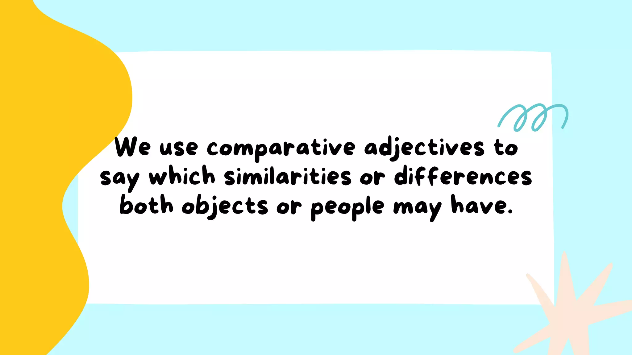 Colorful Illustrative Comparative Adjectives Presentation Recurso De ...