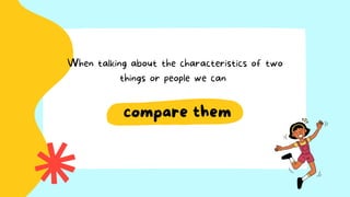 Colorful Illustrative Comparative Adjectives Presentation Recurso De ...