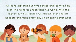 Colorful Illustrative Exploring Our Five Senses English Educational ...