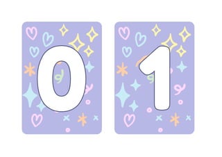 Colorful Illustrative Pastel Colors Numbers Tarjetas Educativas Recurso ...