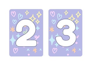 Colorful Illustrative Pastel Colors Numbers Tarjetas Educativas Recurso ...