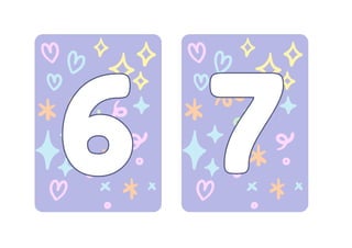 Colorful Illustrative Pastel Colors Numbers Tarjetas Educativas Recurso ...