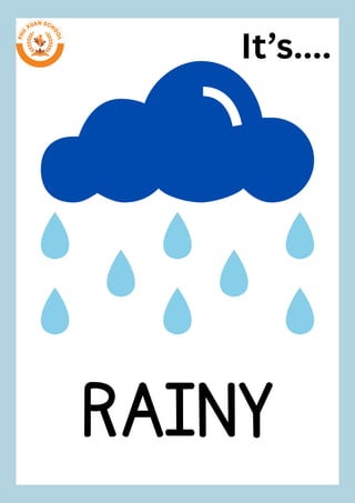 Weather Flashcards for KIndergarten and first grade | PDF