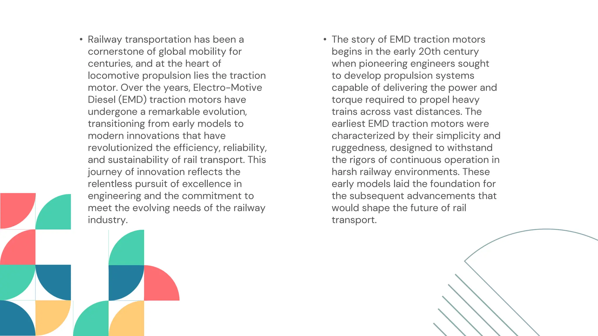 The evolution of EMD traction motors from early models to modern ...