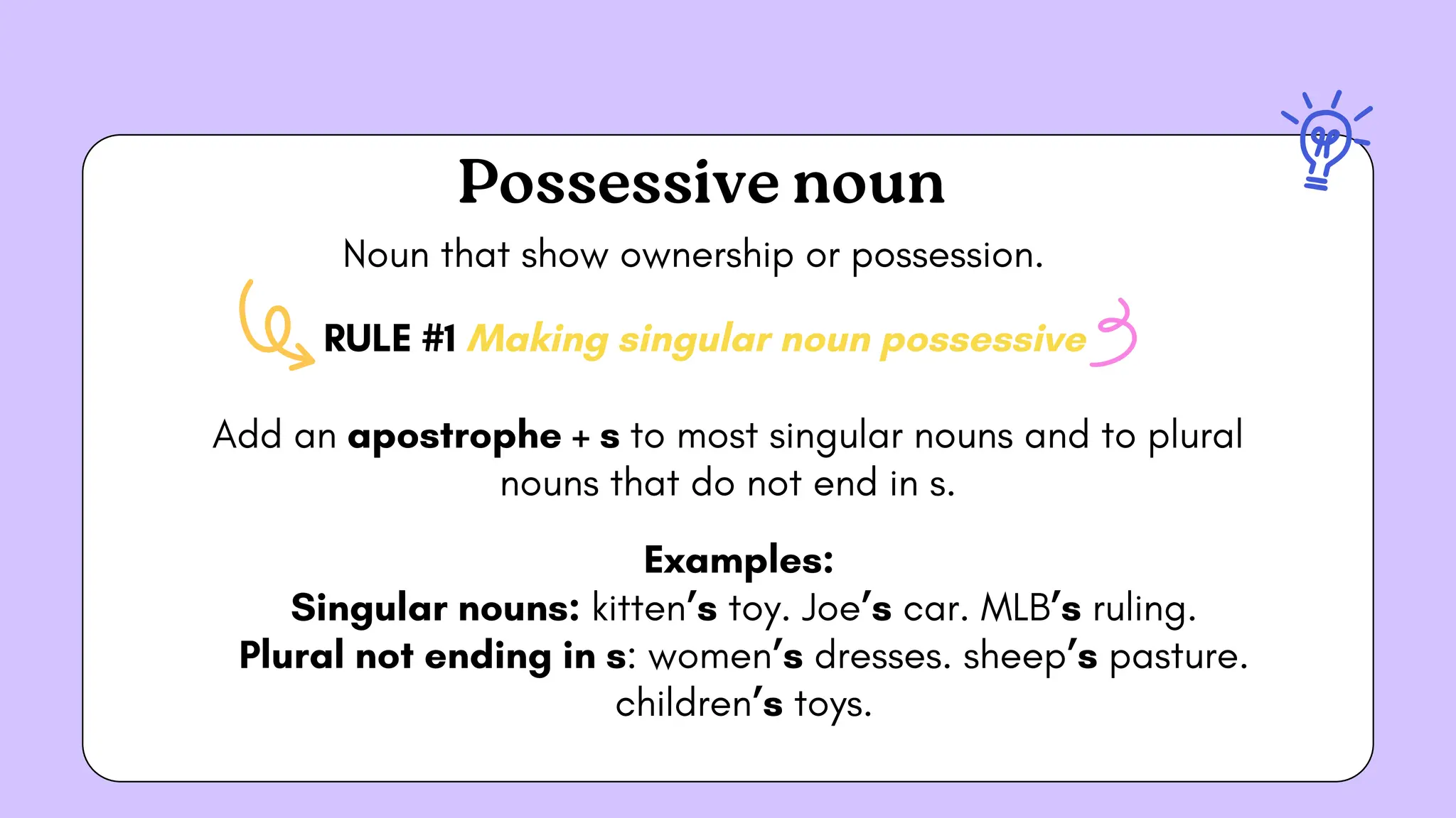 Colorful Parts of Speech Nouns Presentation | PDF