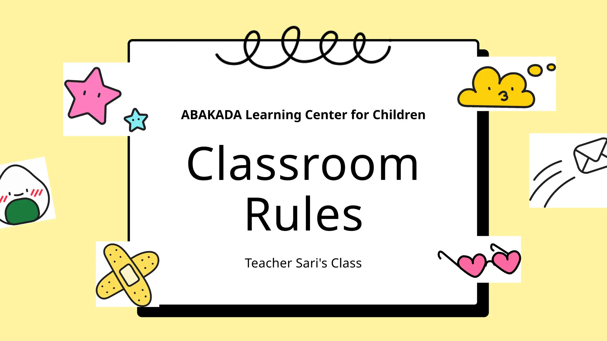 Colorful Pastel Animated Handwritten and Illustrated Classroom Rules ...