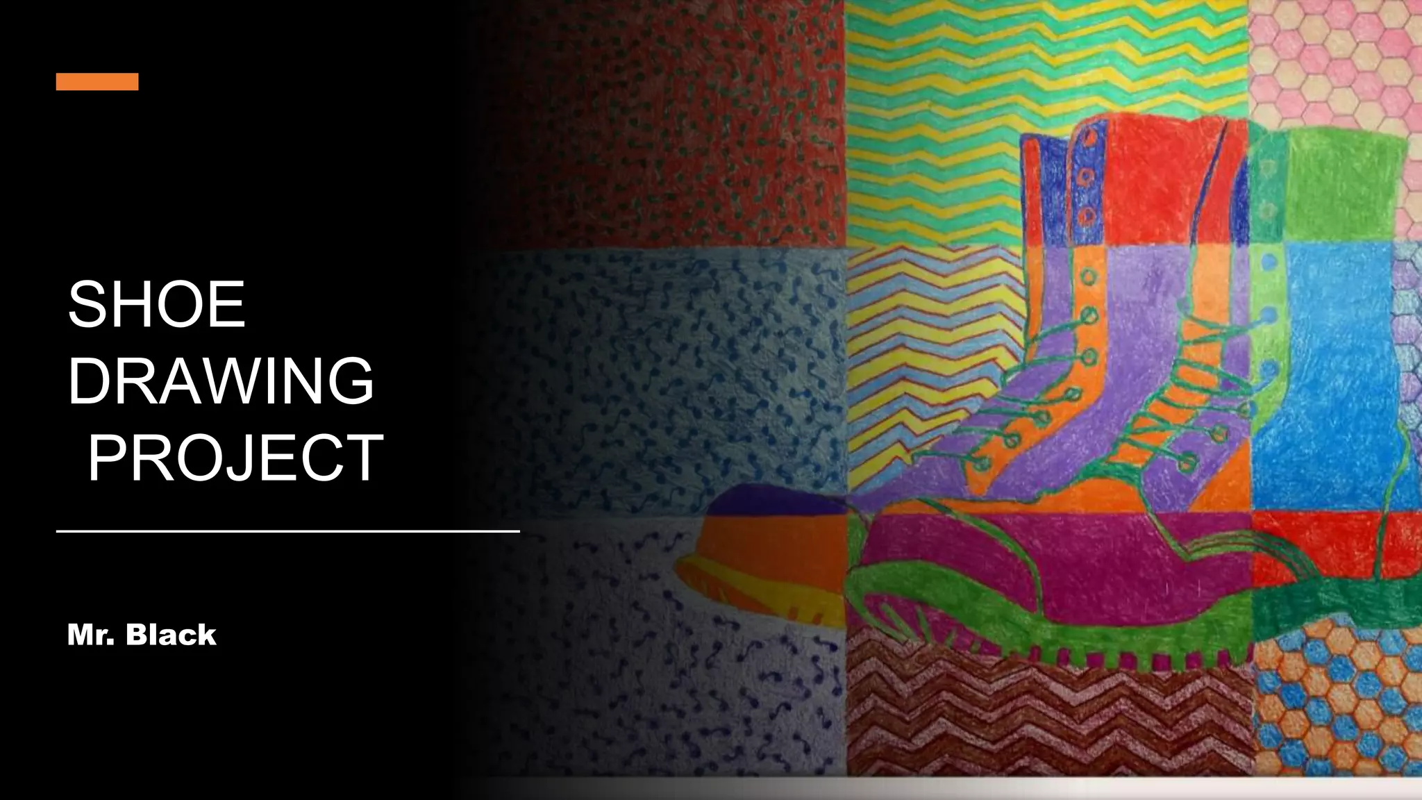 Colorful shoe drawing project | PPTX