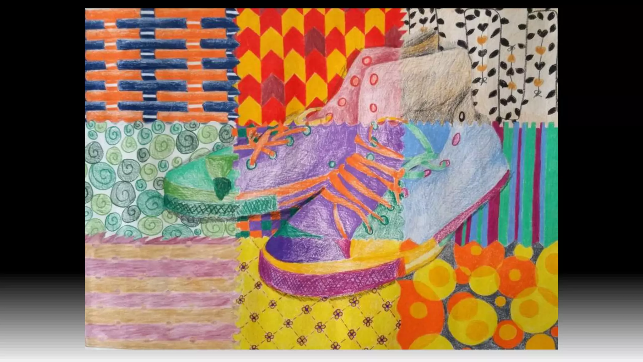 Colorful shoe drawing project | PPTX