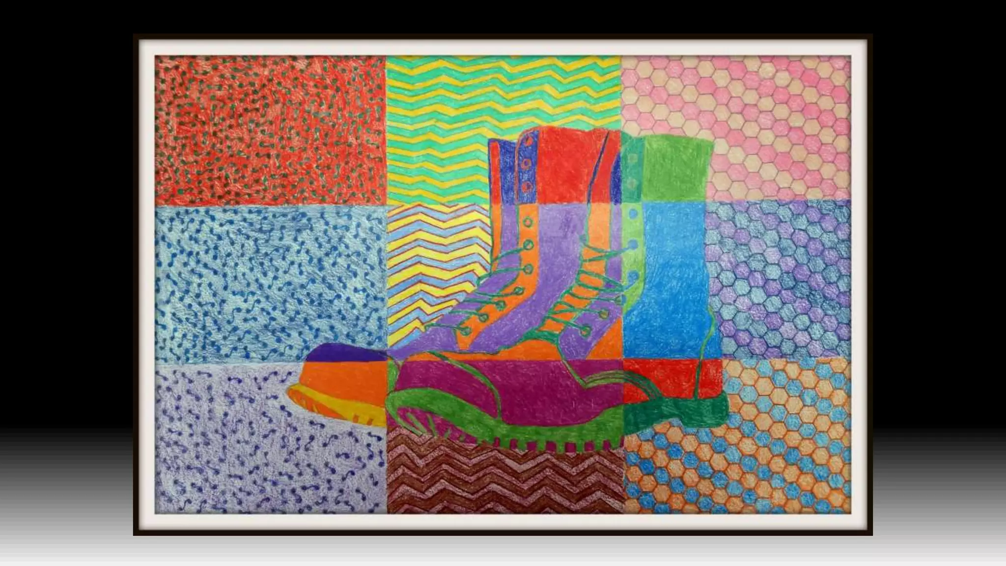 Colorful shoe drawing project | PPTX