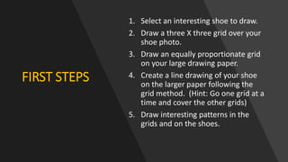 Colorful shoe drawing project | PPTX