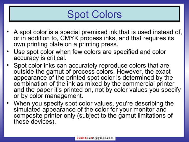 Color Gamuts and Spot Colors | PPT