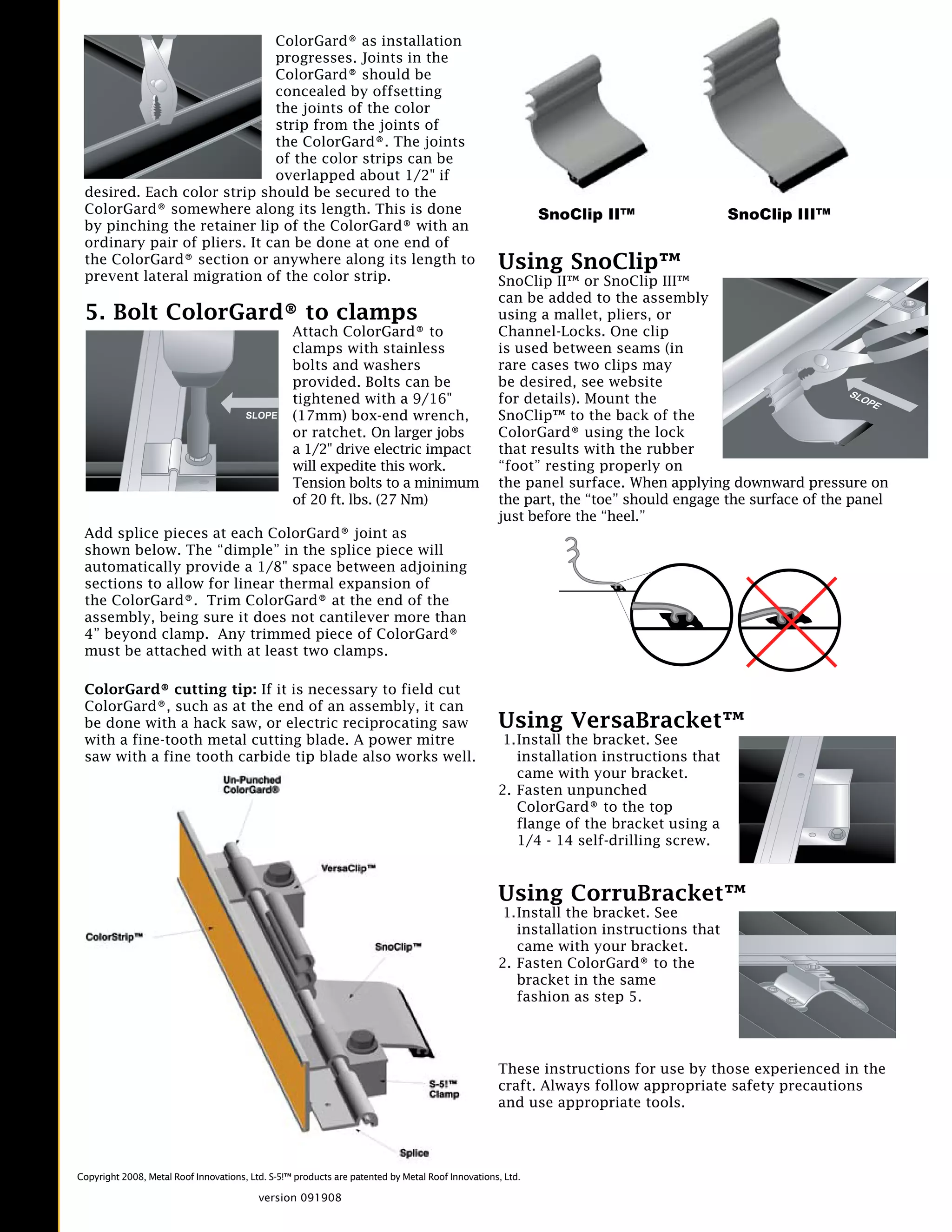 S-5! ColorGard System Installation Instructions | PDF