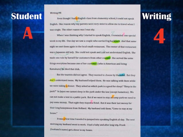 Reshaping the Value of Grammatical Feedback on Writing Using Colors | PPT