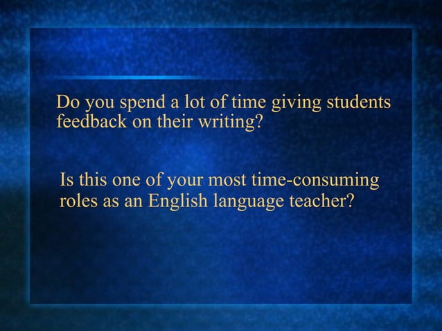 Reshaping the Value of Grammatical Feedback on Writing Using Colors | PPT