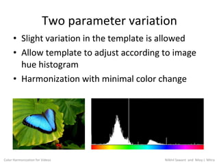 Color Harmonization For Videos | PPT