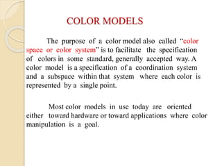 Color image processing | PPTX | Physics | Science