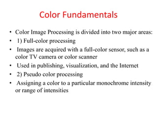 Color image processing | PPTX