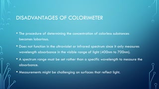 Introduction to Colorimetry and Colorimeter | PPTX