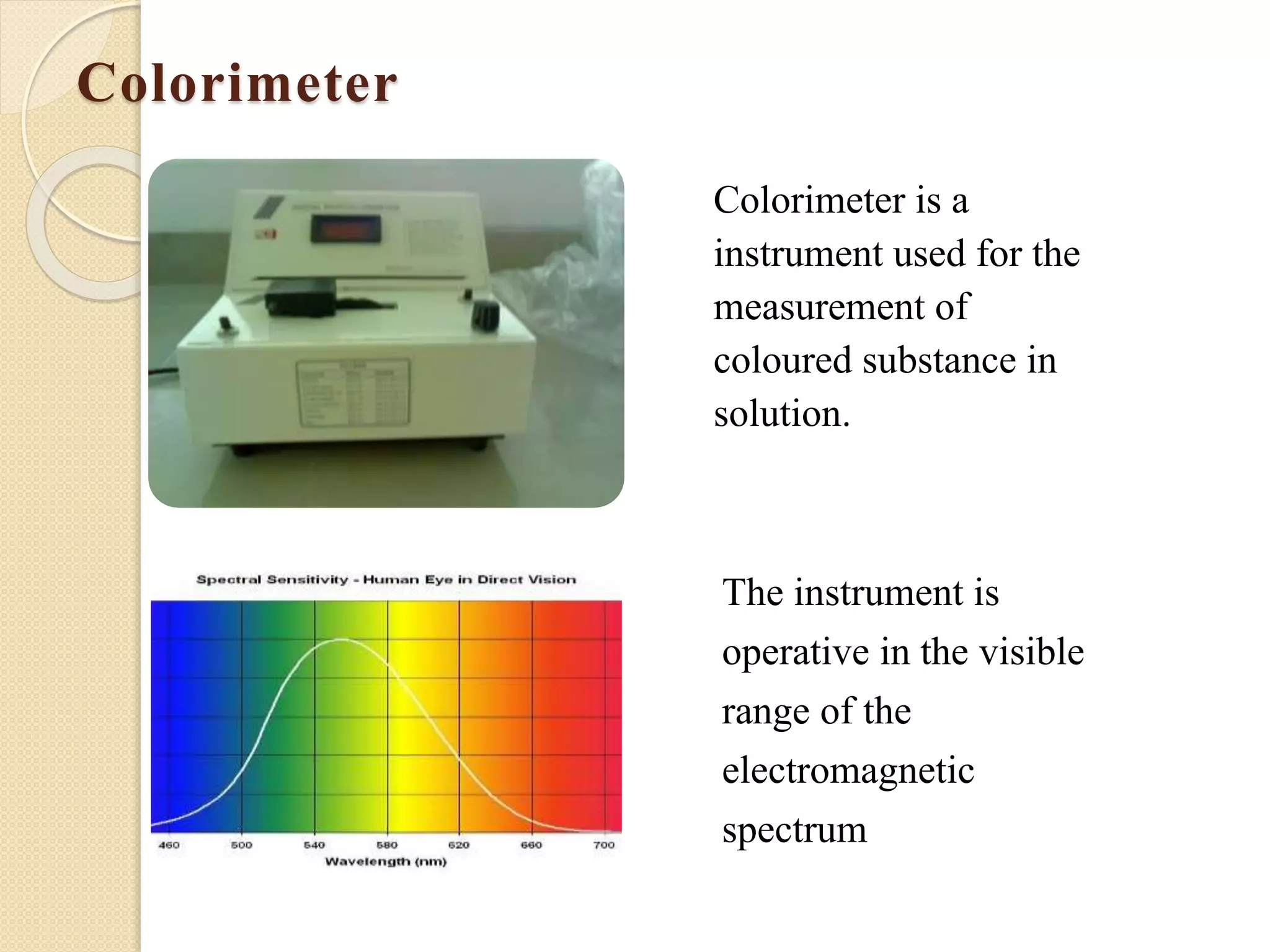 COLORIMETER & LAMBERTS – BEER’S LAW.pptx